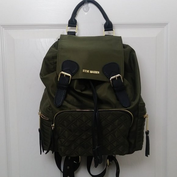 Steve Madden | Bags | Steve Madden Olive Green Nylon Backpack | Poshmark